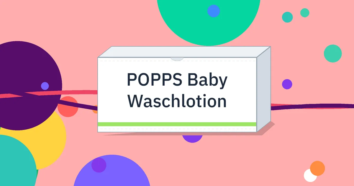 Symbolbild: Packung mit der Aufschrift POPPS Baby Waschlotion (PZN 20768861) – Verfügbarkeit und Bezug in Apotheken in Frankfurt am Main