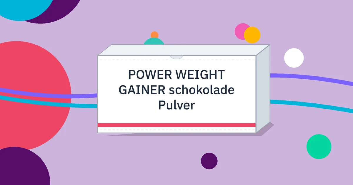 Symbolbild: Packung mit der Aufschrift POWER WEIGHT GAINER schokolade Pulver (PZN 09243589) – Verfügbarkeit und Bezug in Apotheken in Frankfurt am Main