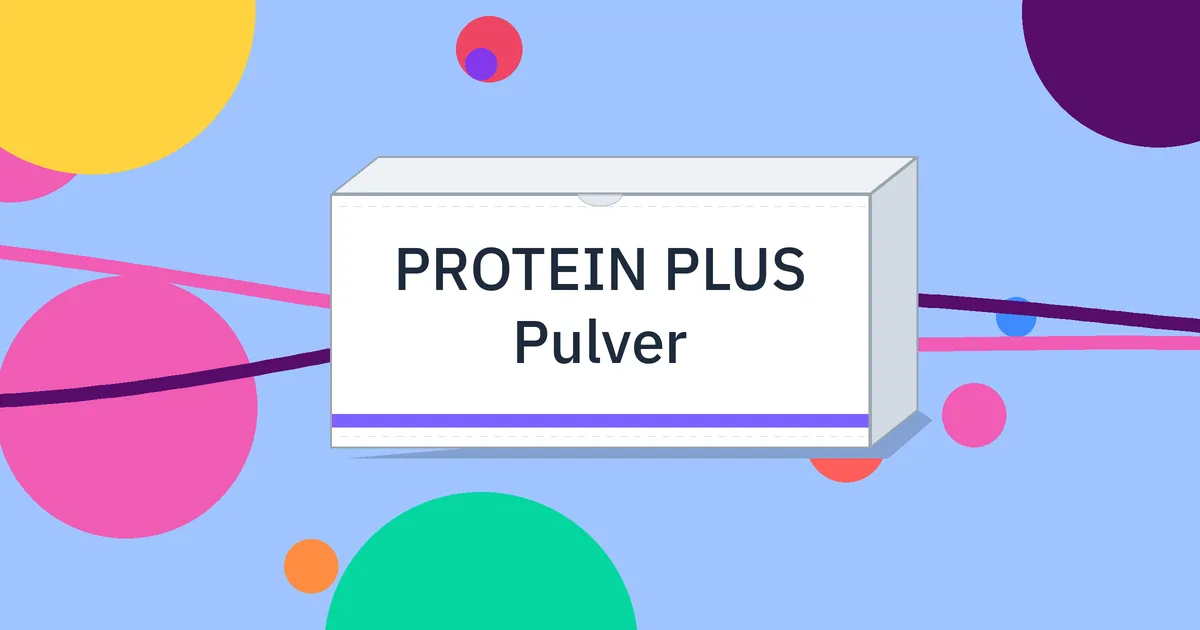 Symbolbild: Packung mit der Aufschrift PROTEIN PLUS Pulver (PZN 10345042) – Verfügbarkeit und Bezug in Apotheken in Frankfurt am Main