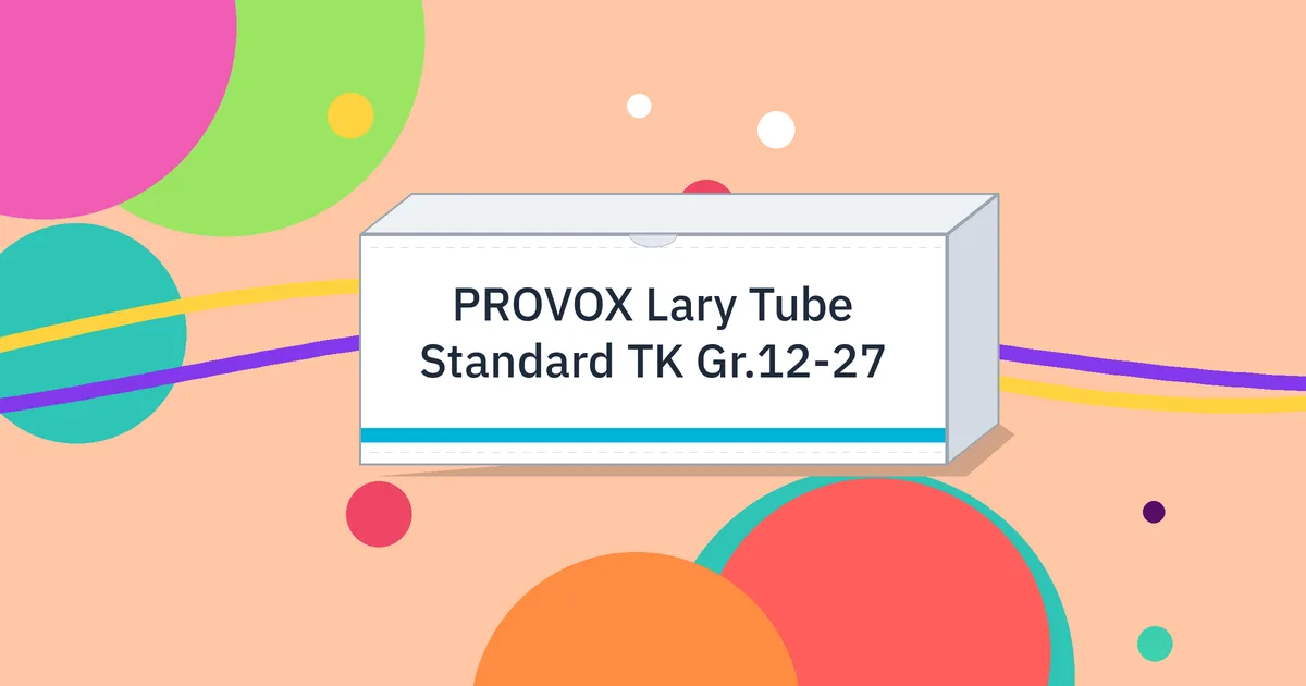 Symbolbild: Packung mit der Aufschrift PROVOX Lary Tube Standard TK Gr.12-27 (PZN 02398917) – Verfügbarkeit und Bezug in Apotheken in Frankfurt am Main