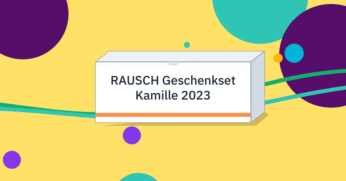 Symbolbild: Packung mit der Aufschrift RAUSCH Geschenkset Kamille 2023 (PZN 18805715) – Verfügbarkeit und Bezug in Apotheken in Frankfurt am Main