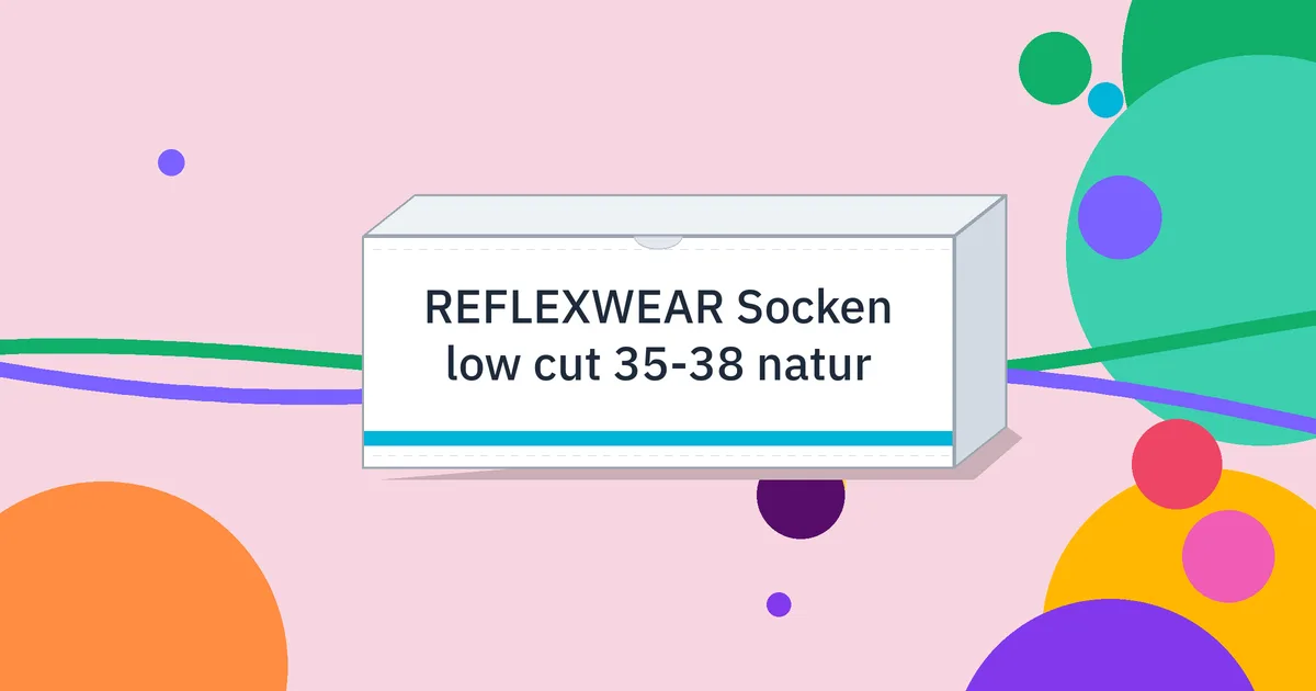 Symbolbild: Packung mit der Aufschrift REFLEXWEAR Socken low cut 35-38 natur (PZN 15736155) – Verfügbarkeit und Bezug in Apotheken in Frankfurt am Main