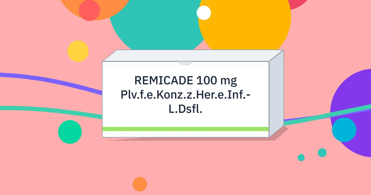 Symbolbild: Packung mit der Aufschrift REMICADE 100 mg Plv.f.e.Konz.z.Her.e.Inf.-L.Dsfl. (PZN 08453557) – Verfügbarkeit und Bezug in Apotheken in Frankfurt am Main