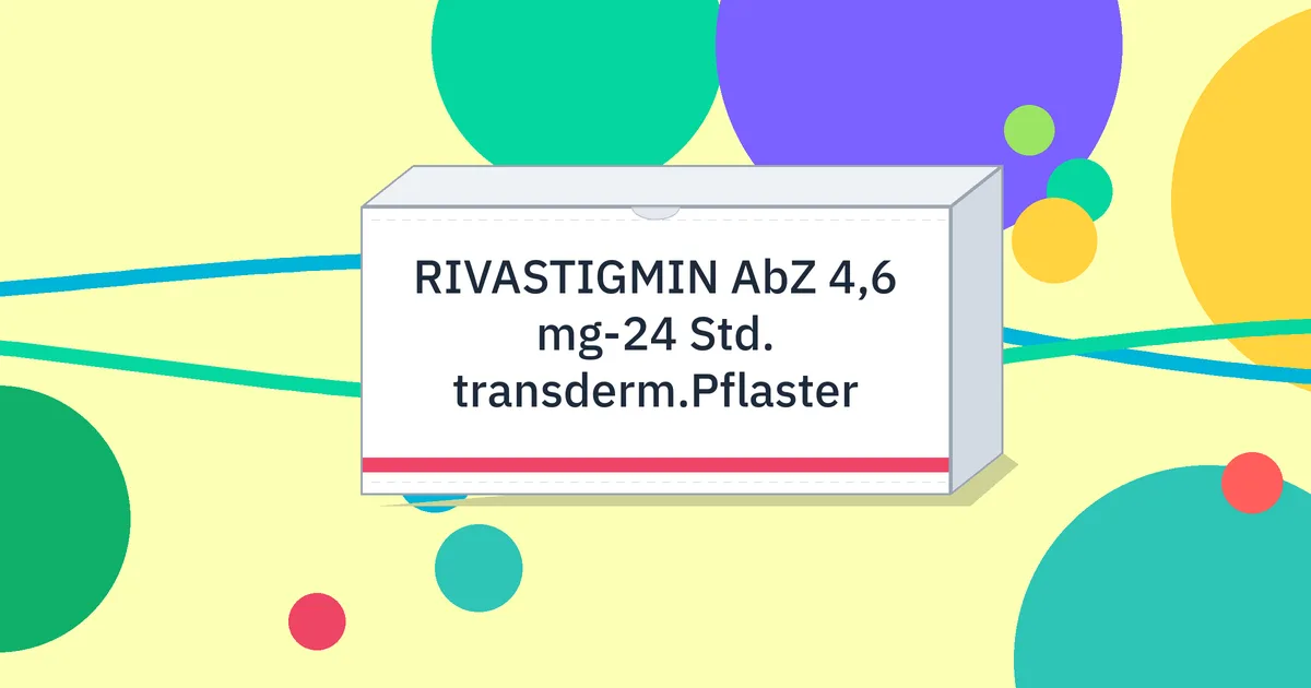 Symbolbild: Packung mit der Aufschrift RIVASTIGMIN AbZ 4,6 mg-24 Std. transderm.Pflaster (PZN 04708701) – Verfügbarkeit und Bezug in Apotheken in Frankfurt am Main