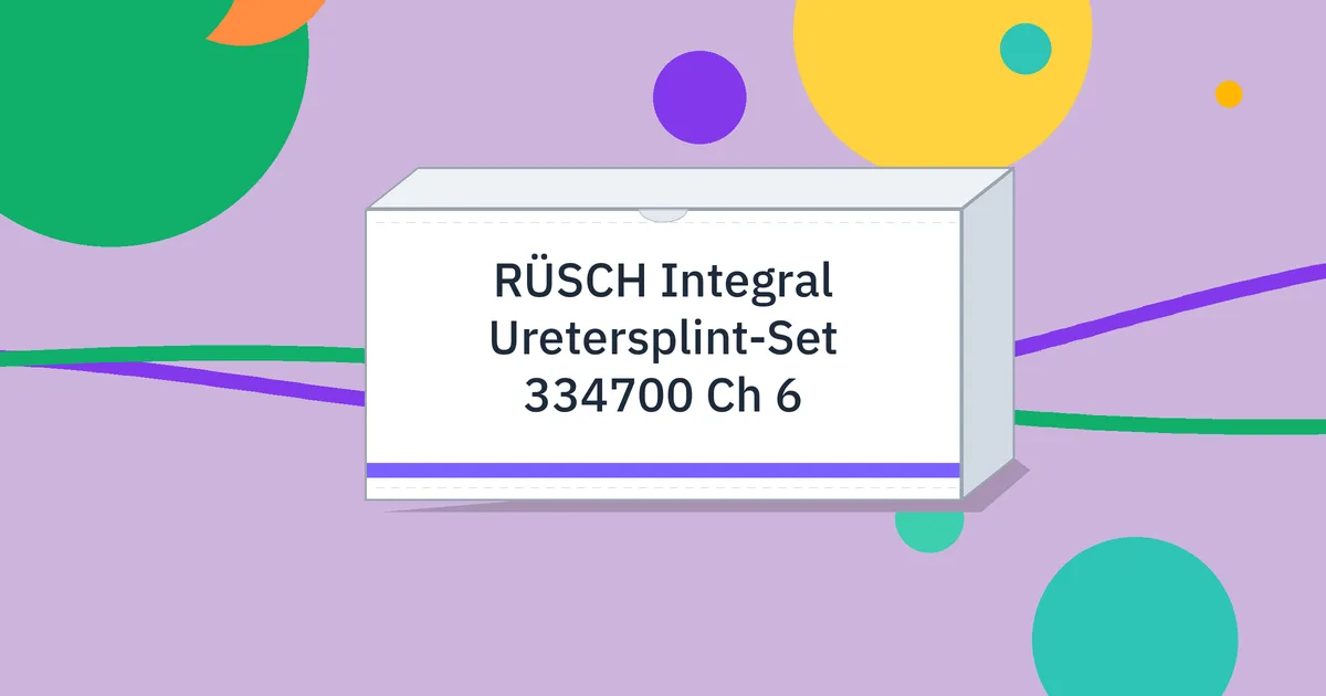 Symbolbild: Packung mit der Aufschrift RÜSCH Integral Uretersplint-Set 334700 Ch 6 (PZN 04249647) – Verfügbarkeit und Bezug in Apotheken in Frankfurt am Main