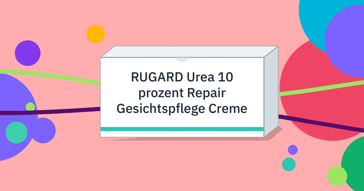 Symbolbild: Packung mit der Aufschrift RUGARD Urea 10 prozent Repair Gesichtspflege Creme (PZN 10420418) – Verfügbarkeit und Bezug in Apotheken in Frankfurt am Main