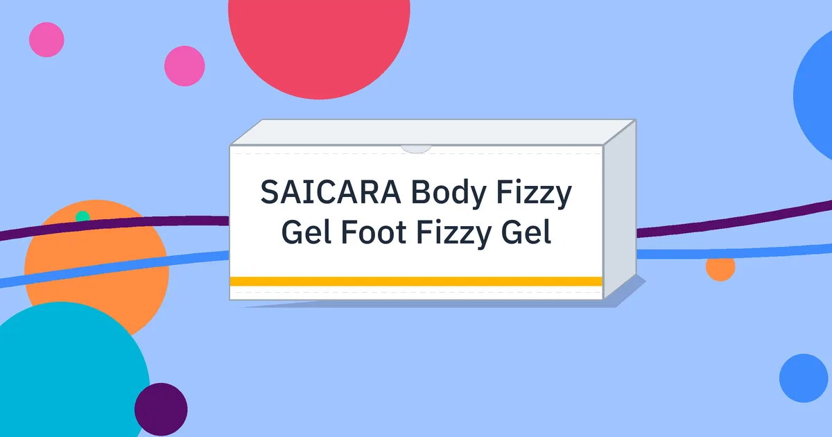 Symbolbild: Packung mit der Aufschrift SAICARA Body Fizzy Gel Foot Fizzy Gel (PZN 02397409) – Verfügbarkeit und Bezug in Apotheken in Frankfurt am Main
