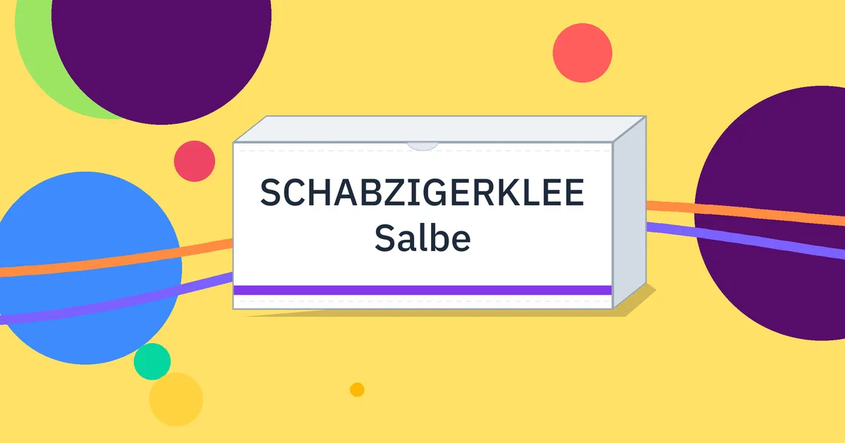 Symbolbild: Packung mit der Aufschrift SCHABZIGERKLEE Salbe (PZN 19142122) – Verfügbarkeit und Bezug in Apotheken in Frankfurt am Main