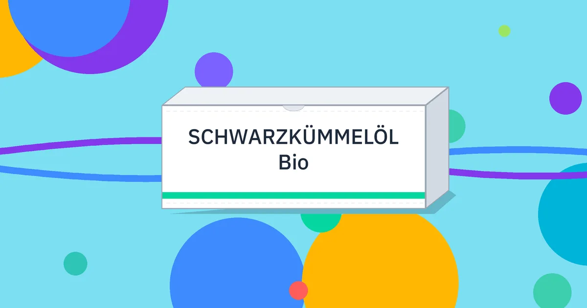 Symbolbild: Packung mit der Aufschrift SCHWARZKÜMMELÖL Bio (PZN 10757520) – Verfügbarkeit und Bezug in Apotheken in Frankfurt am Main
