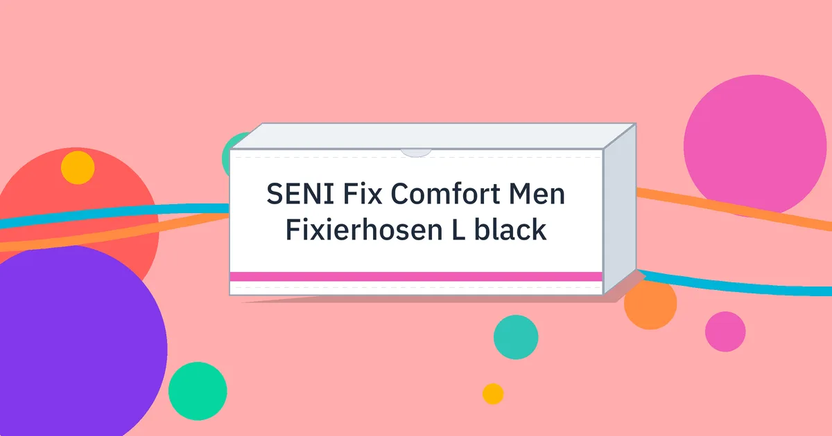 Symbolbild: Packung mit der Aufschrift SENI Fix Comfort Men Fixierhosen L black (PZN 20286607) – Verfügbarkeit und Bezug in Apotheken in Frankfurt am Main