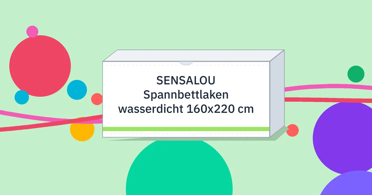 Symbolbild: Packung mit der Aufschrift SENSALOU Spannbettlaken wasserdicht 160x220 cm (PZN 20725923) – Verfügbarkeit und Bezug in Apotheken in Frankfurt am Main