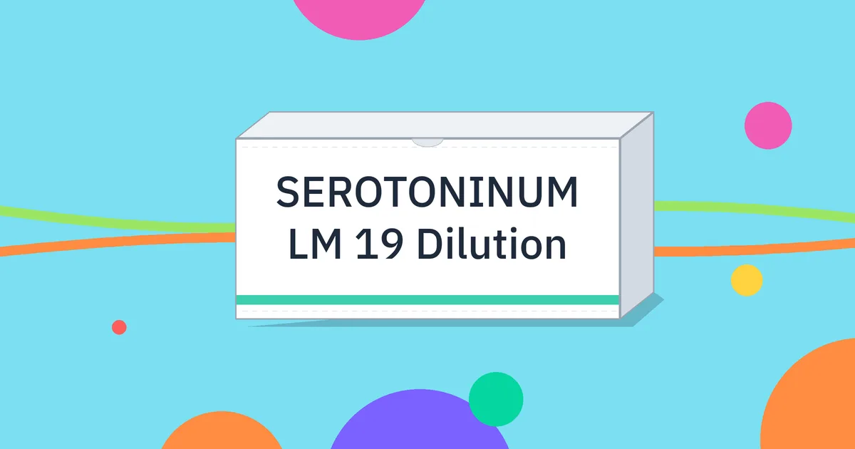 Symbolbild: Packung mit der Aufschrift SEROTONINUM LM 19 Dilution (PZN 13188896) – Verfügbarkeit und Bezug in Apotheken in Frankfurt am Main