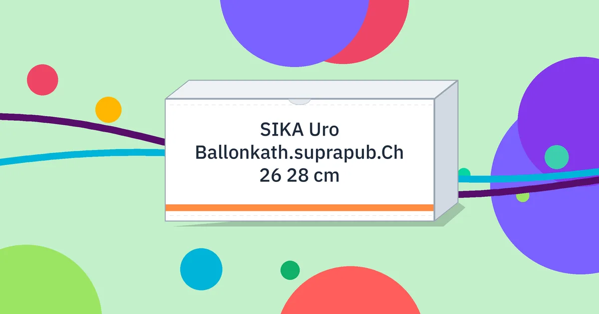 Symbolbild: Packung mit der Aufschrift SIKA Uro Ballonkath.suprapub.Ch 26 28 cm (PZN 03405826) – Verfügbarkeit und Bezug in Apotheken in Frankfurt am Main