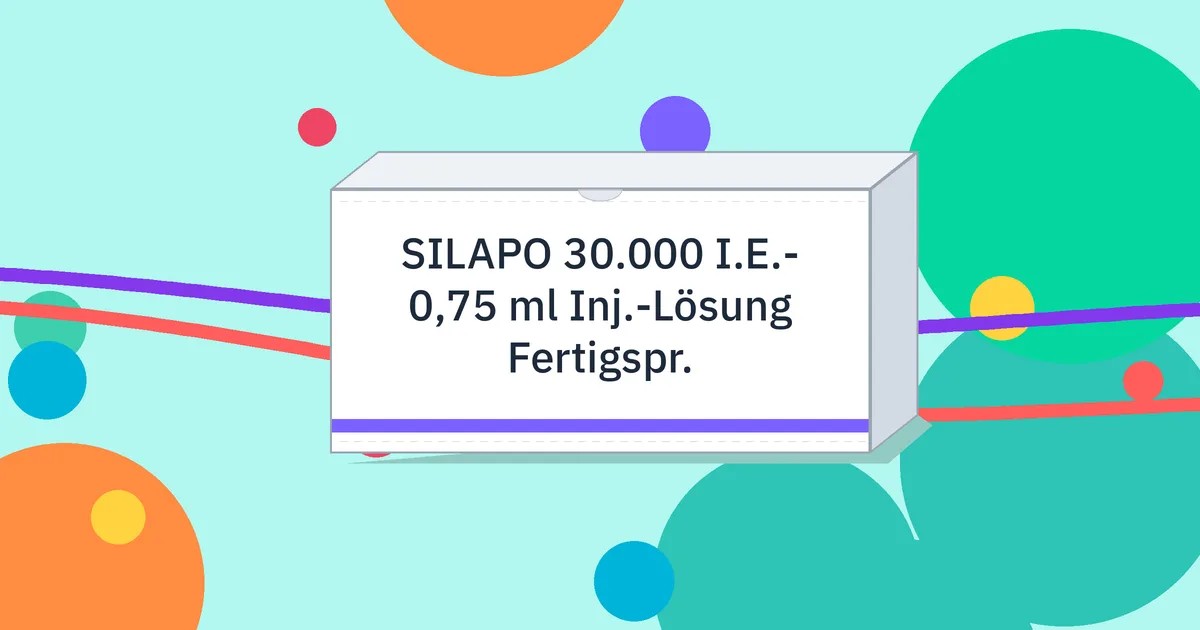 Symbolbild: Packung mit der Aufschrift SILAPO 30.000 I.E.-0,75 ml Inj.-Lösung Fertigspr. (PZN 06793875) – Verfügbarkeit und Bezug in Apotheken in Frankfurt am Main