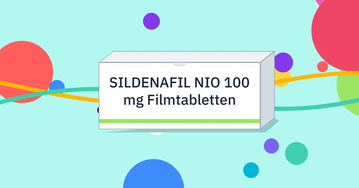 Symbolbild: Packung mit der Aufschrift SILDENAFIL NIO 100 mg Filmtabletten (PZN 15617427) – Verfügbarkeit und Bezug in Apotheken in Frankfurt am Main