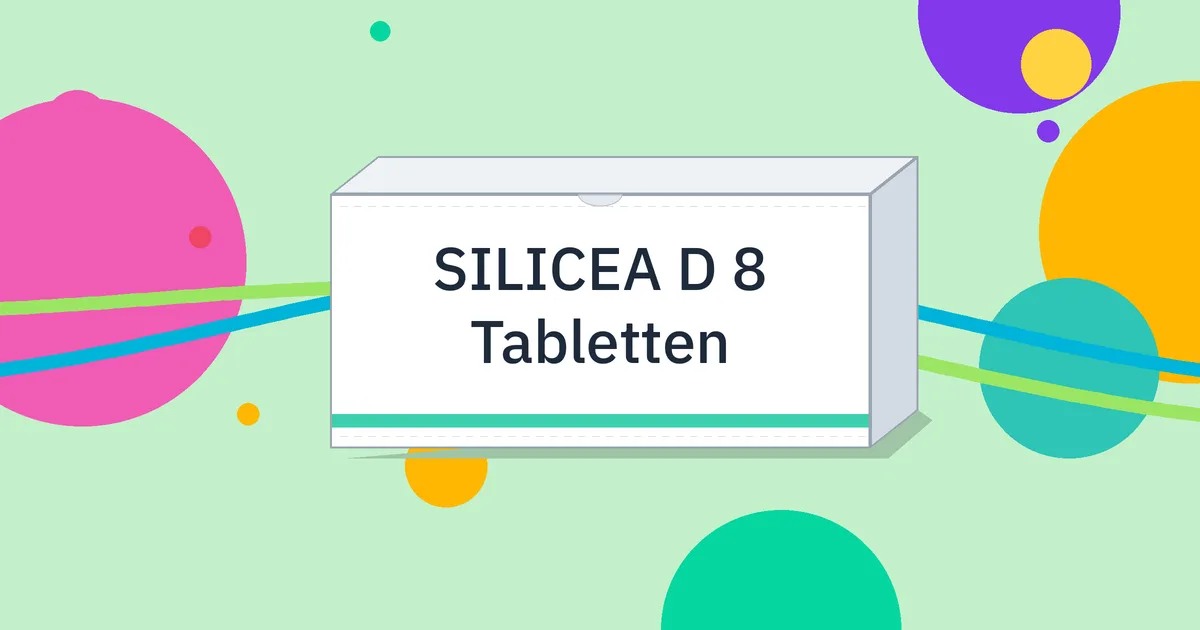 Symbolbild: Packung mit der Aufschrift SILICEA D 8 Tabletten (PZN 02106168) – Verfügbarkeit und Bezug in Apotheken in Frankfurt am Main