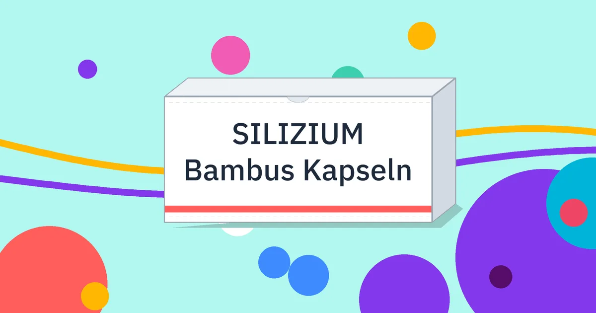 Symbolbild: Packung mit der Aufschrift SILIZIUM Bambus Kapseln (PZN 14309327) – Verfügbarkeit und Bezug in Apotheken in Frankfurt am Main