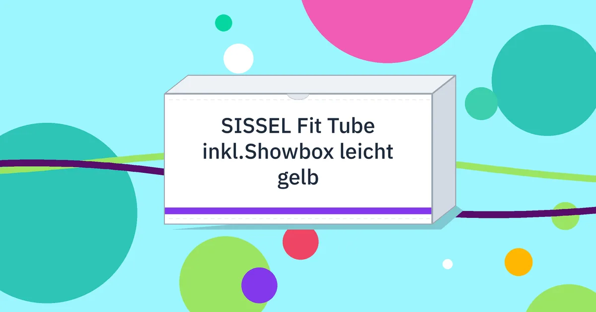 Symbolbild: Packung mit der Aufschrift SISSEL Fit Tube inkl.Showbox leicht gelb (PZN 09156287) – Verfügbarkeit und Bezug in Apotheken in Frankfurt am Main