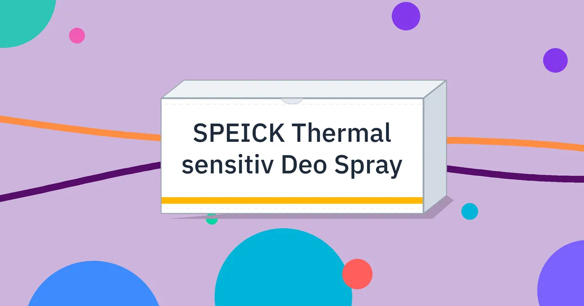 Symbolbild: Packung mit der Aufschrift SPEICK Thermal sensitiv Deo Spray (PZN 10813833) – Verfügbarkeit und Bezug in Apotheken in Frankfurt am Main