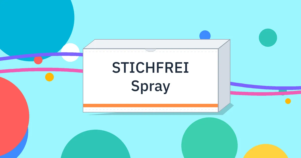 Symbolbild: Packung mit der Aufschrift STICHFREI Spray (PZN 04308232) – Verfügbarkeit und Bezug in Apotheken in Frankfurt am Main