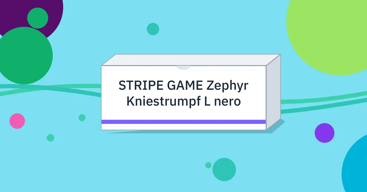 Symbolbild: Packung mit der Aufschrift STRIPE GAME Zephyr Kniestrumpf L nero (PZN 20720529) – Verfügbarkeit und Bezug in Apotheken in Frankfurt am Main