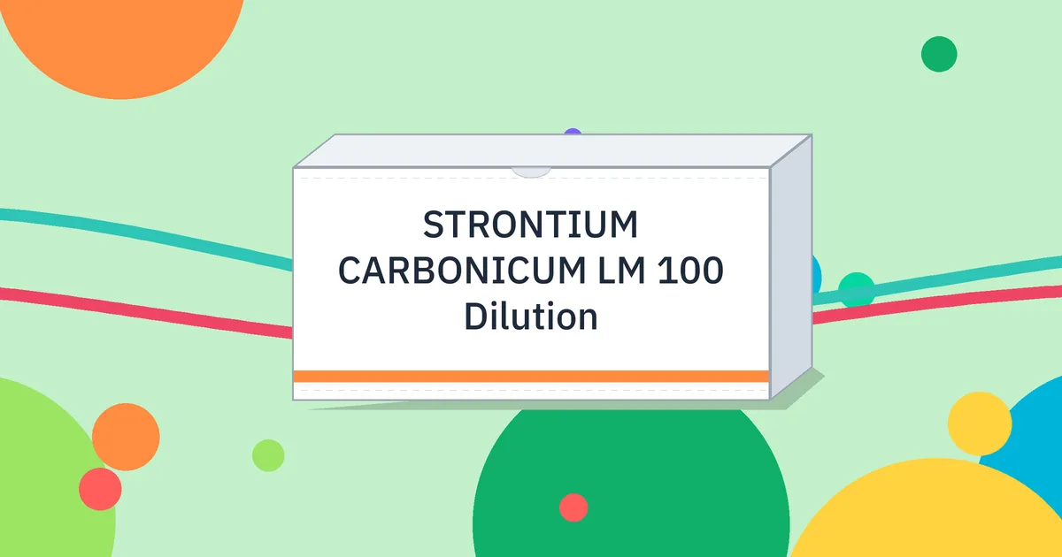 Symbolbild: Packung mit der Aufschrift STRONTIUM CARBONICUM LM 100 Dilution (PZN 13203360) – Verfügbarkeit und Bezug in Apotheken in Frankfurt am Main