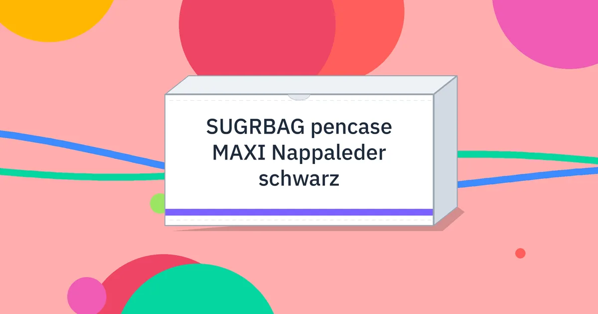 Symbolbild: Packung mit der Aufschrift SUGRBAG pencase MAXI Nappaleder schwarz (PZN 11861403) – Verfügbarkeit und Bezug in Apotheken in Frankfurt am Main