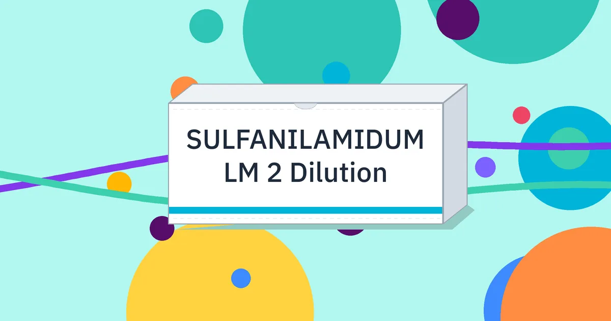 Symbolbild: Packung mit der Aufschrift SULFANILAMIDUM LM 2 Dilution (PZN 13208914) – Verfügbarkeit und Bezug in Apotheken in Frankfurt am Main