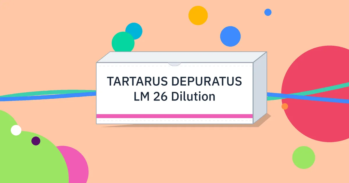 Symbolbild: Packung mit der Aufschrift TARTARUS DEPURATUS LM 26 Dilution (PZN 13688481) – Verfügbarkeit und Bezug in Apotheken in Frankfurt am Main
