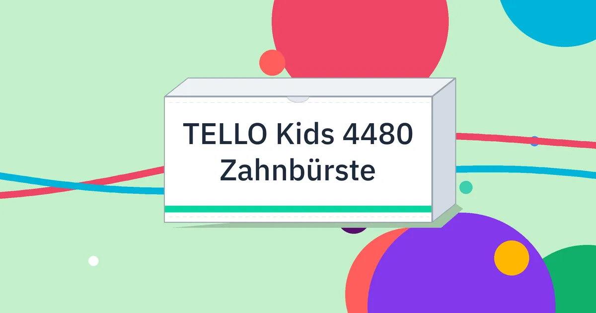 Symbolbild: Packung mit der Aufschrift TELLO Kids 4480 Zahnbürste (PZN 16614365) – Verfügbarkeit und Bezug in Apotheken in Frankfurt am Main