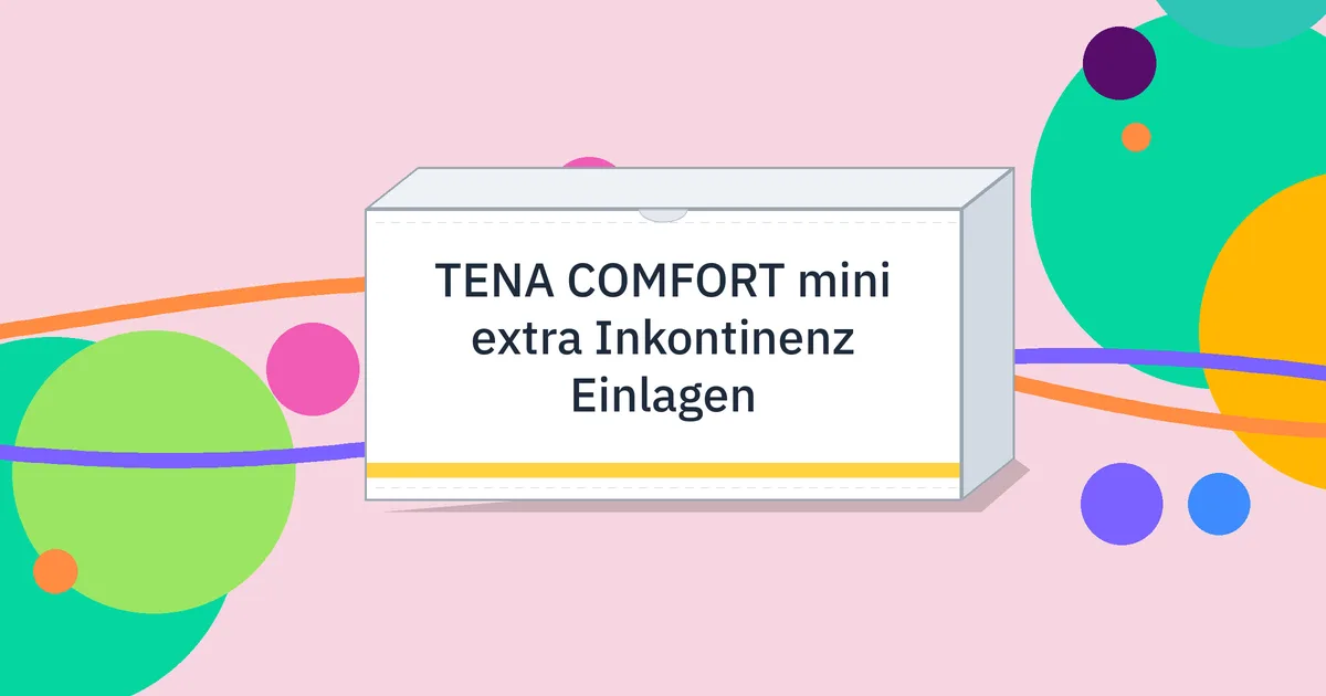 Symbolbild: Packung mit der Aufschrift TENA COMFORT mini extra Inkontinenz Einlagen (PZN 16139361) – Verfügbarkeit und Bezug in Apotheken in Frankfurt am Main