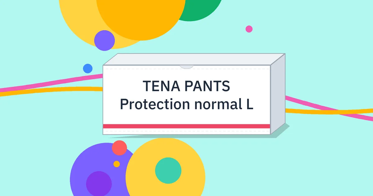 Symbolbild: Packung mit der Aufschrift TENA PANTS Protection normal L (PZN 19296983) – Verfügbarkeit und Bezug in Apotheken in Frankfurt am Main