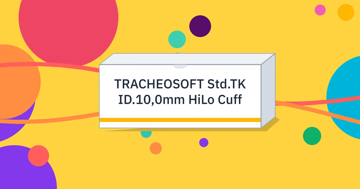 Symbolbild: Packung mit der Aufschrift TRACHEOSOFT Std.TK ID.10,0mm HiLo Cuff (PZN 04109797) – Verfügbarkeit und Bezug in Apotheken in Frankfurt am Main