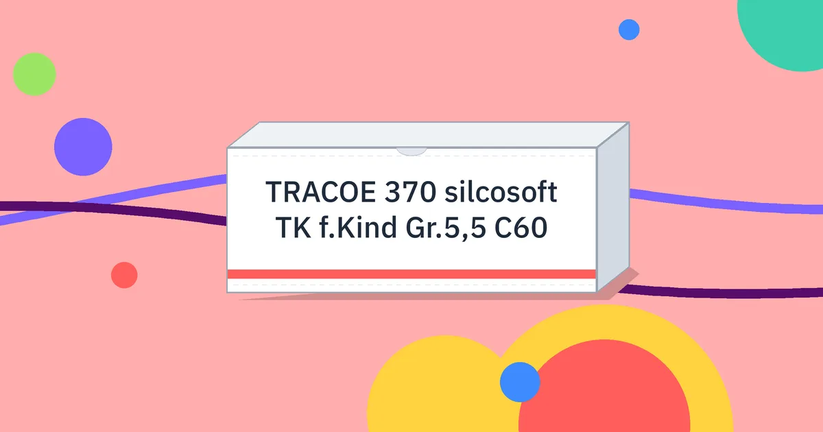 Symbolbild: Packung mit der Aufschrift TRACOE 370 silcosoft TK f.Kind Gr.5,5 C60 (PZN 14314825) – Verfügbarkeit und Bezug in Apotheken in Frankfurt am Main