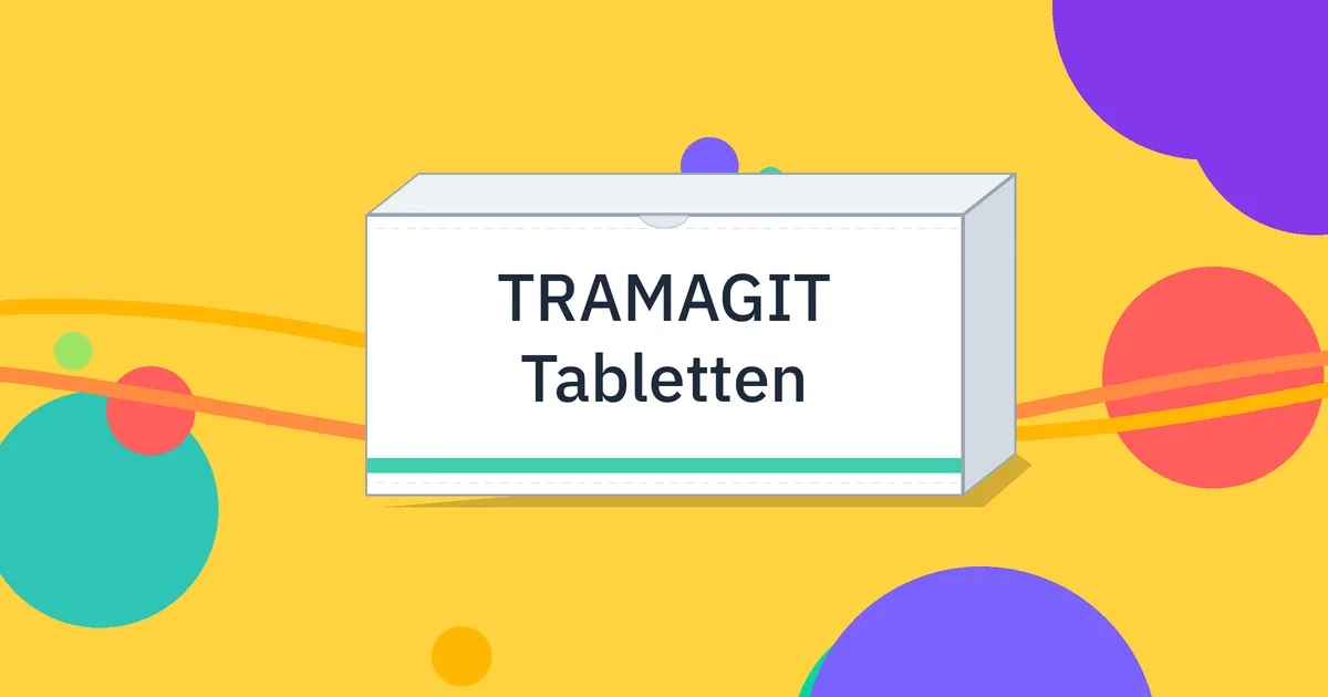 Symbolbild: Packung mit der Aufschrift TRAMAGIT Tabletten (PZN 04526437) – Verfügbarkeit und Bezug in Apotheken in Frankfurt am Main