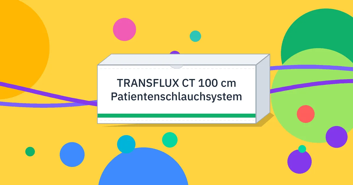 Symbolbild: Packung mit der Aufschrift TRANSFLUX CT 100 cm Patientenschlauchsystem (PZN 13897948) – Verfügbarkeit und Bezug in Apotheken in Frankfurt am Main