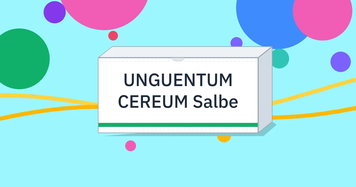 Symbolbild: Packung mit der Aufschrift UNGUENTUM CEREUM Salbe (PZN 18338389) – Verfügbarkeit und Bezug in Apotheken in Frankfurt am Main