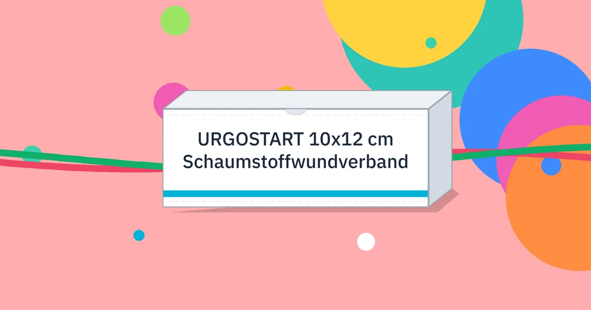 Symbolbild: Packung mit der Aufschrift URGOSTART 10x12 cm Schaumstoffwundverband (PZN 15997269) – Verfügbarkeit und Bezug in Apotheken in Frankfurt am Main