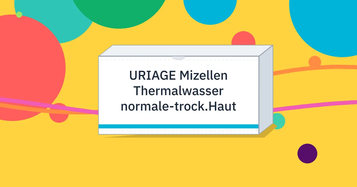 Symbolbild: Packung mit der Aufschrift URIAGE Mizellen Thermalwasser normale-trock.Haut (PZN 17181916) – Verfügbarkeit und Bezug in Apotheken in Frankfurt am Main