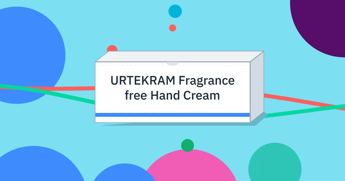 Symbolbild: Packung mit der Aufschrift URTEKRAM Fragrance free Hand Cream (PZN 18820465) – Verfügbarkeit und Bezug in Apotheken in Frankfurt am Main
