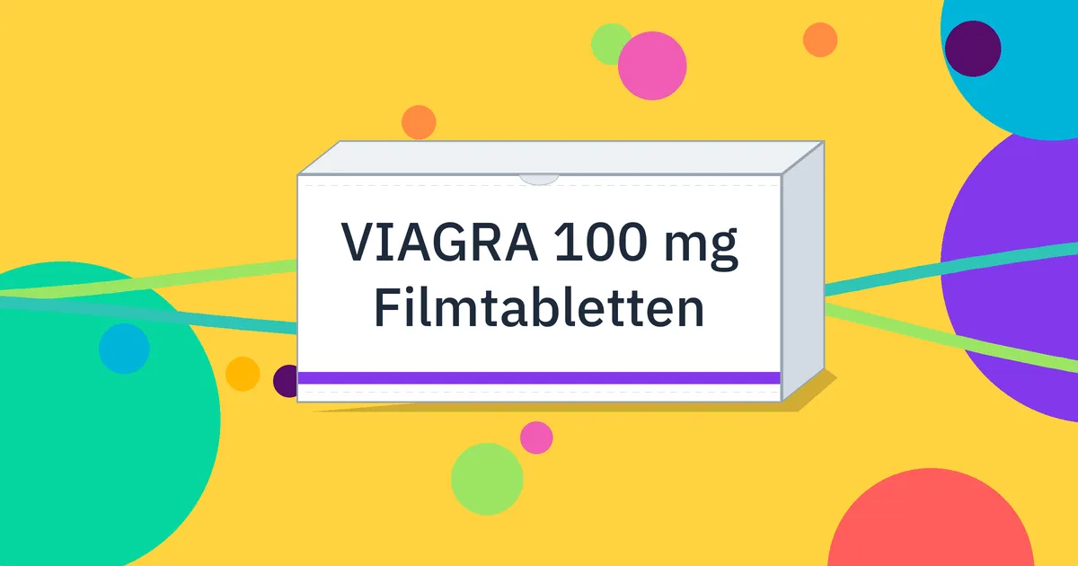 Symbolbild: Packung mit der Aufschrift VIAGRA 100 mg Filmtabletten (PZN 01741968) – Verfügbarkeit und Bezug in Apotheken in Frankfurt am Main