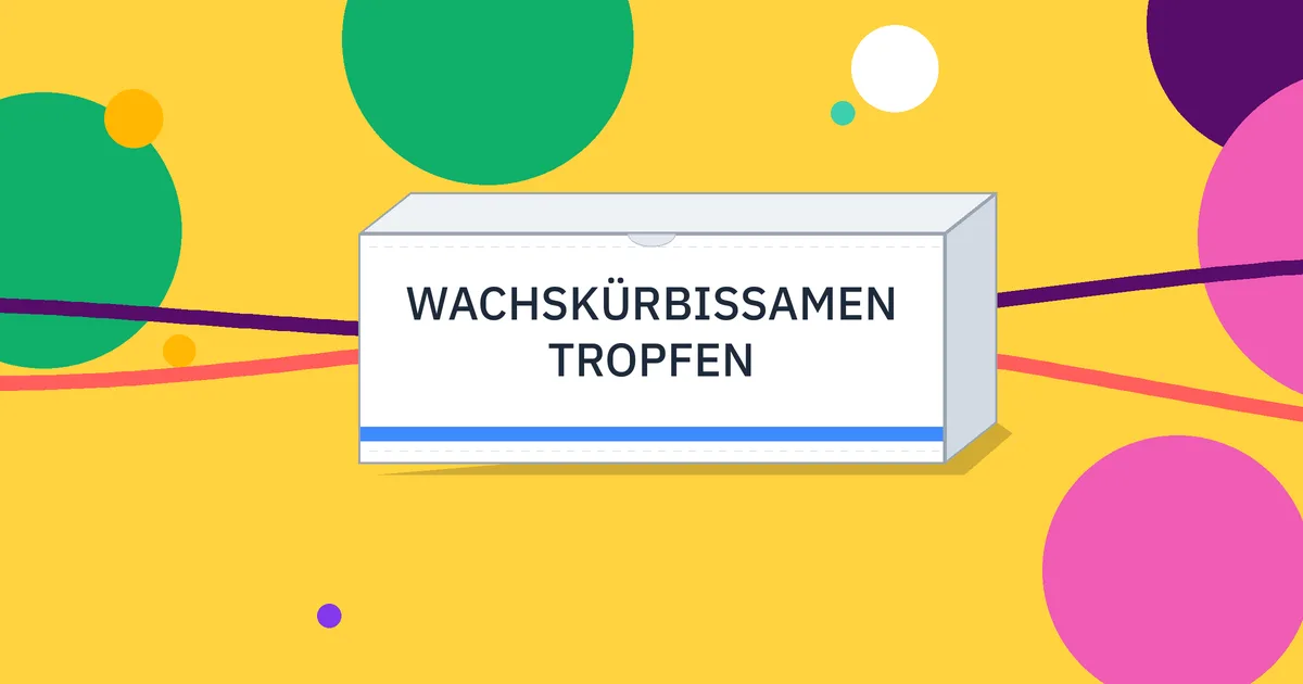 Symbolbild: Packung mit der Aufschrift WACHSKÜRBISSAMEN TROPFEN (PZN 14283912) – Verfügbarkeit und Bezug in Apotheken in Frankfurt am Main
