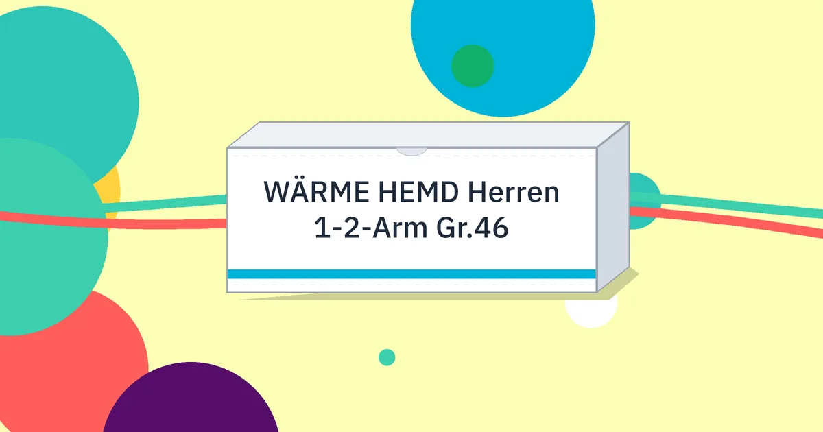 Symbolbild: Packung mit der Aufschrift WÄRME HEMD Herren 1-2-Arm Gr.46 (PZN 02445812) – Verfügbarkeit und Bezug in Apotheken in Frankfurt am Main