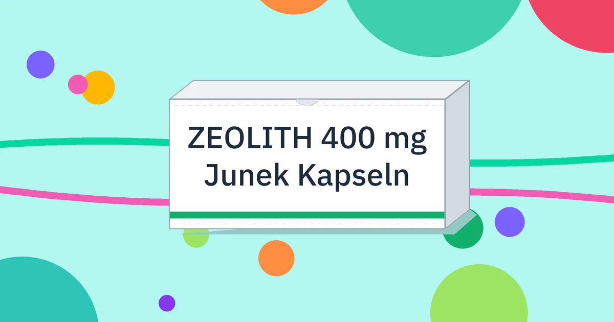 Symbolbild: Packung mit der Aufschrift ZEOLITH 400 mg Junek Kapseln (PZN 08430585) – Verfügbarkeit und Bezug in Apotheken in Frankfurt am Main