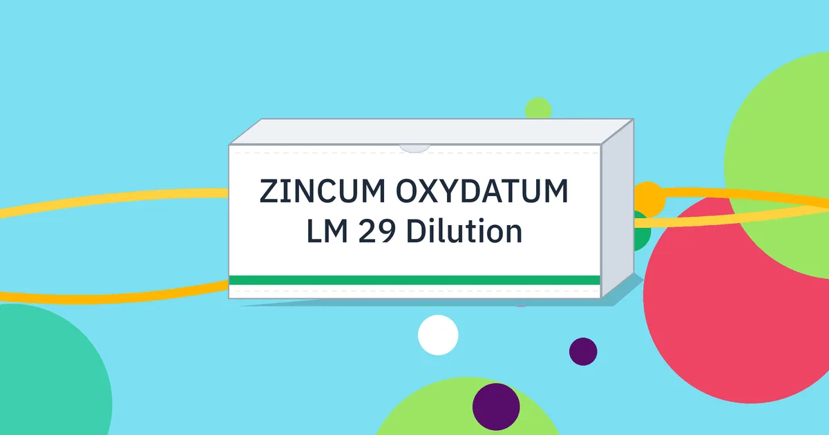 Symbolbild: Packung mit der Aufschrift ZINCUM OXYDATUM LM 29 Dilution (PZN 13296947) – Verfügbarkeit und Bezug in Apotheken in Frankfurt am Main