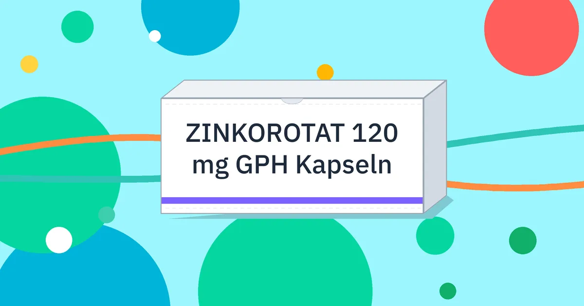 Symbolbild: Packung mit der Aufschrift ZINKOROTAT 120 mg GPH Kapseln (PZN 11075248) – Verfügbarkeit und Bezug in Apotheken in Frankfurt am Main