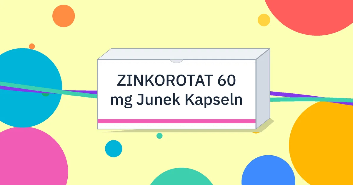 Symbolbild: Packung mit der Aufschrift ZINKOROTAT 60 mg Junek Kapseln (PZN 11072741) – Verfügbarkeit und Bezug in Apotheken in Frankfurt am Main