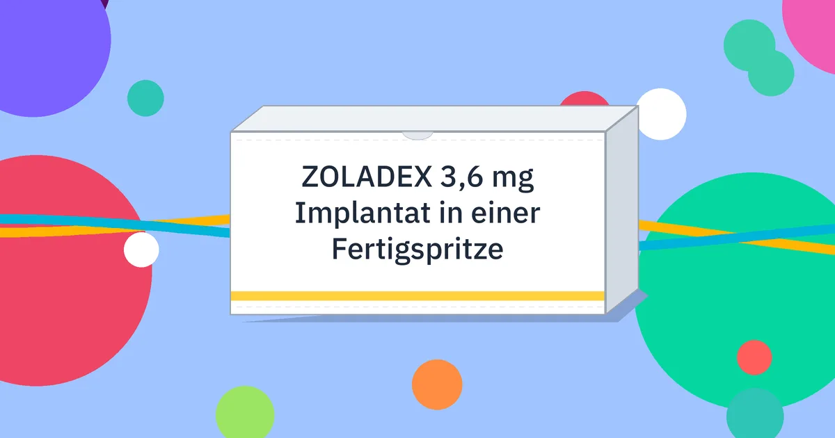 Symbolbild: Packung mit der Aufschrift ZOLADEX 3,6 mg Implantat in einer Fertigspritze (PZN 00203772) – Verfügbarkeit und Bezug in Apotheken in Frankfurt am Main