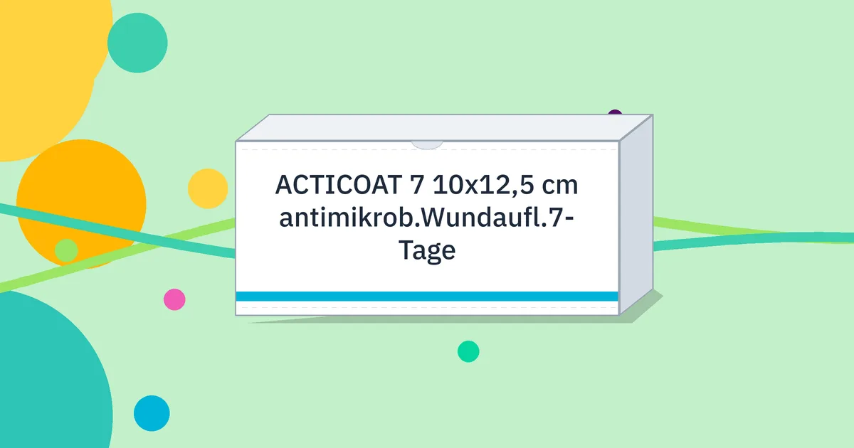 Symbolbild: Packung mit der Aufschrift ACTICOAT 7 10x12,5 cm antimikrob.Wundaufl.7-Tage (PZN 04469745) – Verfügbarkeit und Bezug in Apotheken in Frankfurt am Main