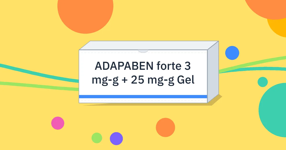 Symbolbild: Packung mit der Aufschrift ADAPABEN forte 3 mg-g + 25 mg-g Gel (PZN 20202786) – Verfügbarkeit und Bezug in Apotheken in Frankfurt am Main